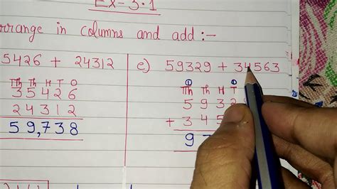 Arranging In Columns And Adding The Numbers Part YouTube