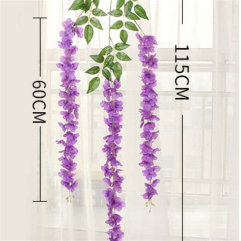 10 Piece Artificial Fake Wisteria Vine Ratta Hanging Garland Silk