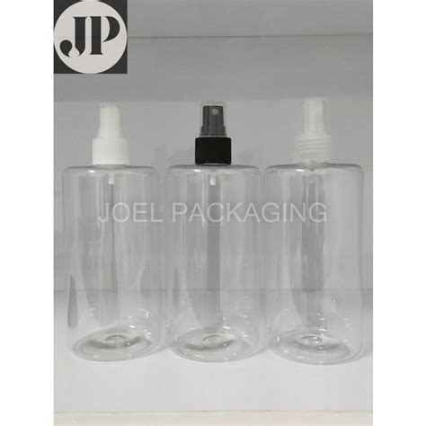 Jual Botol RF 500 ML N24 Clear Tutup Spray Nozzle Hitam Putih Hair