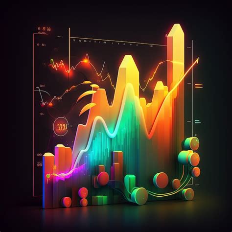 Premium AI Image Screen With Stock Market Index Charts And Diagrams