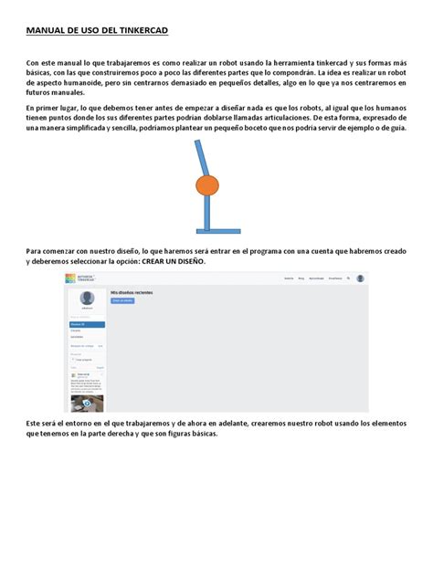 Manual De Uso Del Tinkercad Pdf Robot Robótica