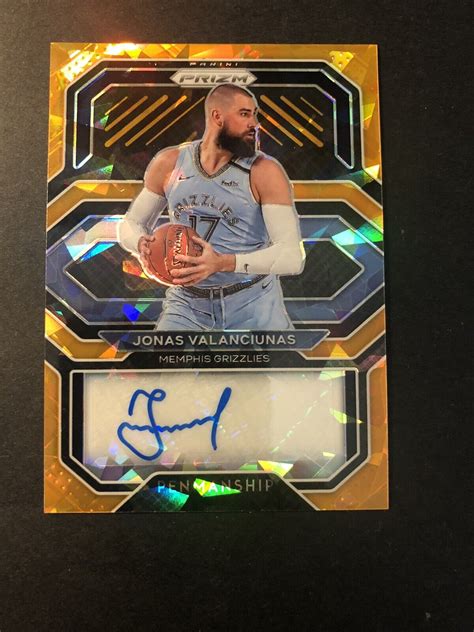 2020 21 Panini Prizm Penmanship Orange Ice Prizm PE JVL Jonas