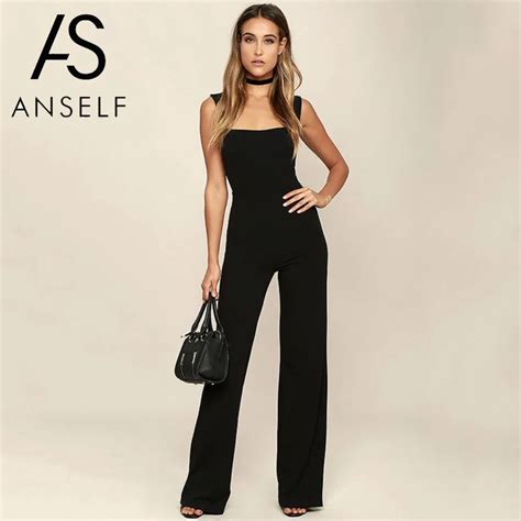 Elegant Lady Rompers Womens Jumpsuit Flared Square Neck Overalls