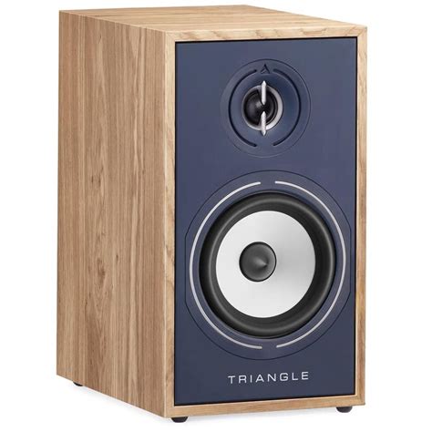 The Triangle Speaker Is Made Out Of Wood And Has Two Speakers On Each