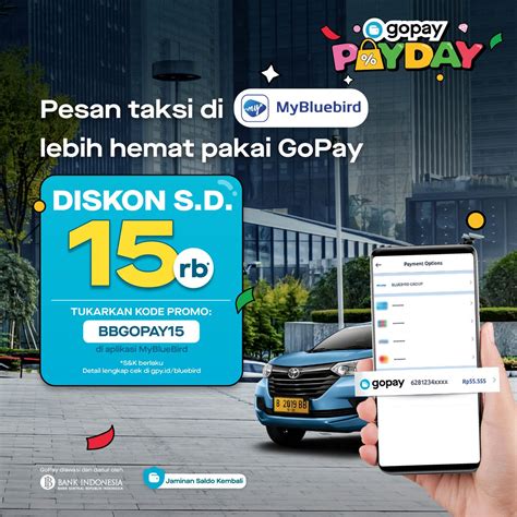 GoPay Indonesia On Twitter Mau Bayar Parkir Atau Pesan Taksi Bluebird Juga Bisa Lebih Hemat
