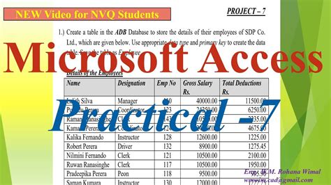 Microsoft Access Practical 07 Youtube