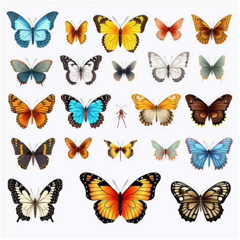 Premium Photo Hyperrealistic Illustration Of Colorful Butterflies On