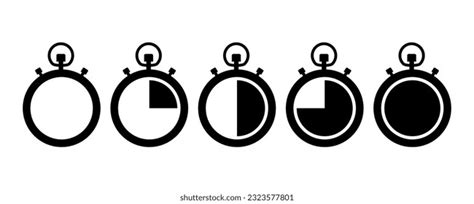 timer stopwatch vector icons set countdown stock vector royalty free