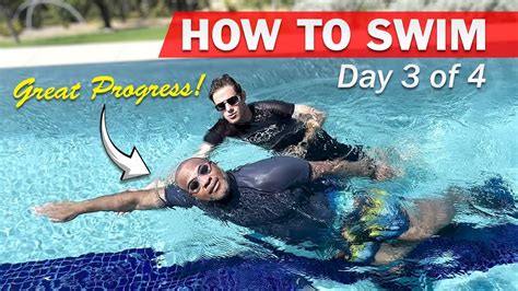 Day 3 Adult Beginner Swimming Lessons How To Swim In 4 Days Youtube