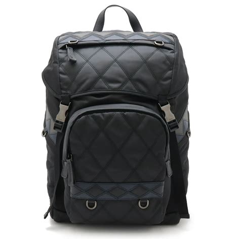【楽天市場】prada プラダ バックパック リュックサック デイパック キルティング ナイロン Nero 黒 ブラック Antracite