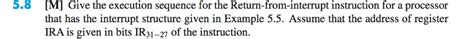 Solved 8 M Give The Execution Sequence For The