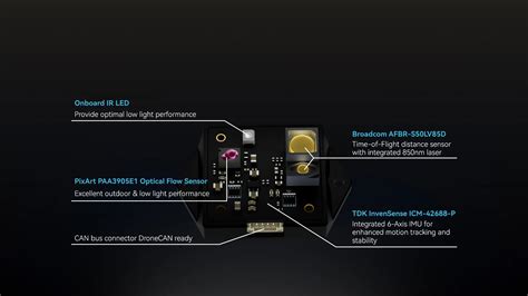 H Flow Optical Flow And Distance Sensor Module Precision Path Technologies Inc