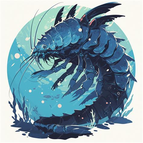Giant Isopod Crawling On The Deep Sea Floor Premium Ai Generated Vector