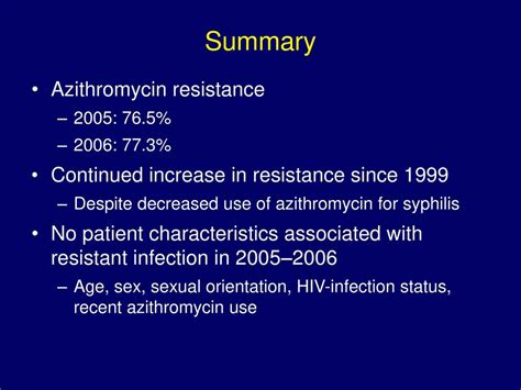 Increasing Rate Of Azithromycin Resistance In Treponema Pallidum