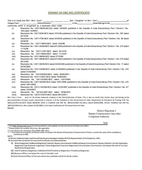 I Have An Obc Central Certificate And Obc Ncl Certificate They Asked