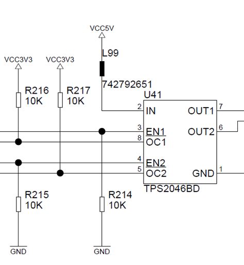 Tps2056a Issue With Pull Down Resistors Power Management Forum