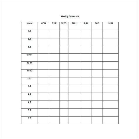 13 Class Schedule Grid Template By Class Schedule Grid Template Cards