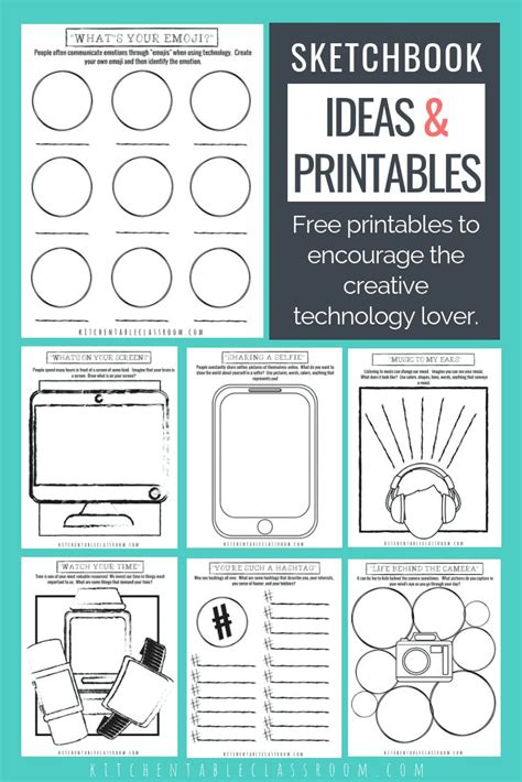 Sketchbook Ideas And Printables For The Technology Lover The Kitchen