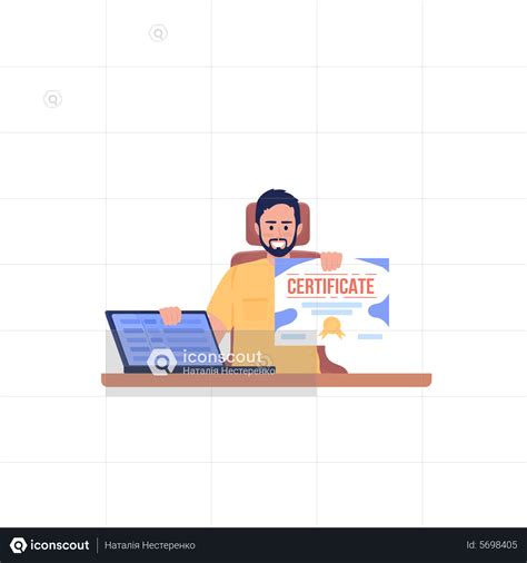Male Developer With Course Certificate Animation By Наталія Нестеренко Lottiefiles