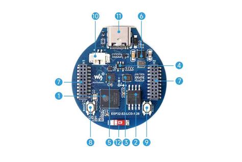 Esp32 S3显示屏开发板1 28寸圆形lcd显示屏 Ips圆形屏gc9a01a Qmi8658a