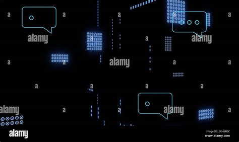 Image Of Ai Data Processing Over Black Background Global Artificial Intelligence Data