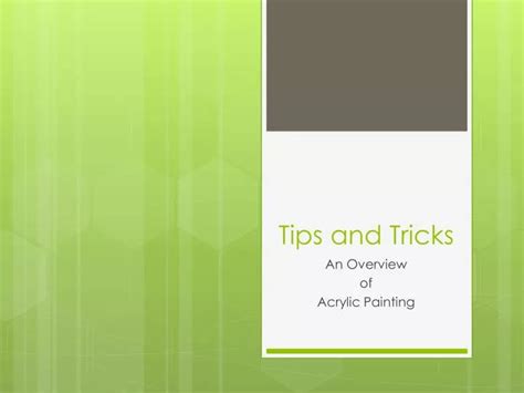 PPT Tips And Tricks PowerPoint Presentation Free Download ID