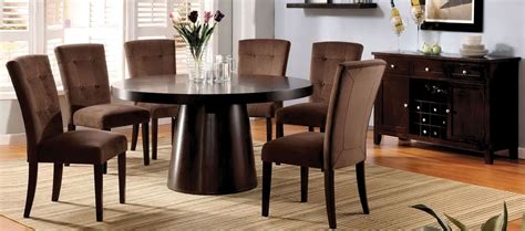 Havana Espresso Round Pedestal Dining Room Set From Furniture Of