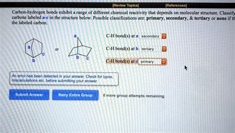 Solved [roviow Topics] [refcronces] Carbon Hydrogen Bonds Exhibit