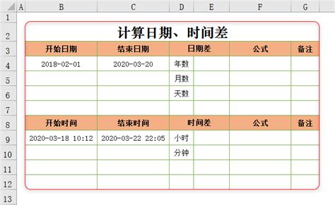 计算机公式求时间差公式日期差计算（excel表格中如何计算日期、时间差） Csdn博客