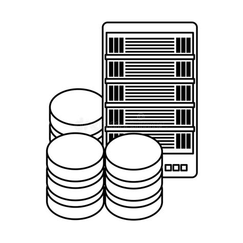 Database Optimization Server Banner Icon Stock Illustration