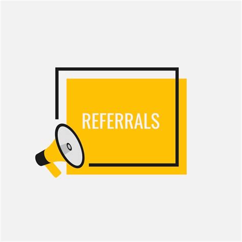 Premium Vector Geometric Banner Megaphone With Referrals Speech