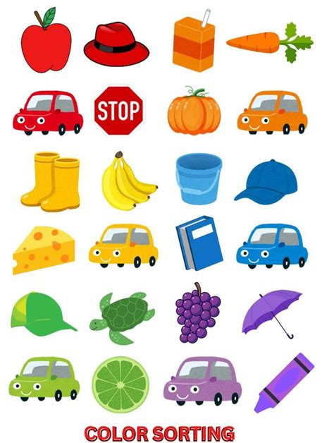 Classroom Color Sorting Jars Color Matching Activity Instant Printable Download Etsy