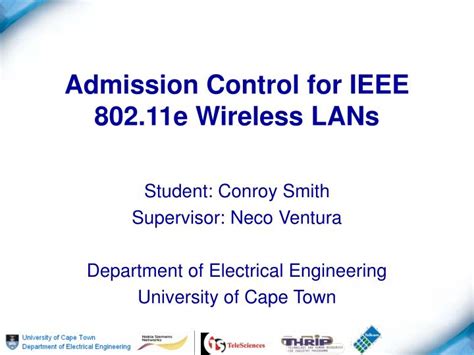 ppt admission control for ieee 802 11e wireless lans powerpoint