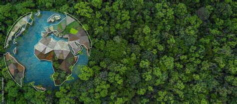 Aerial View Green Forest Tree Texture And Background Natural Green