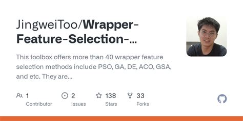 GitHub JingweiToo Wrapper Feature Selection Toolbox This Toolbox