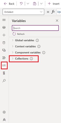 在畫布應用程式中建立和更新集合 包含影片 Power Apps Microsoft Learn