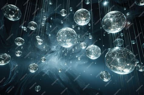premium ai image crystal orbs floating in zero gravity environment