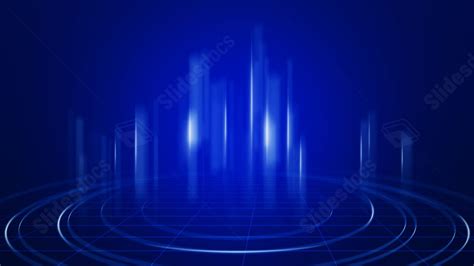 Blue Gradient Business Glow Light Technology Powerpoint Background For