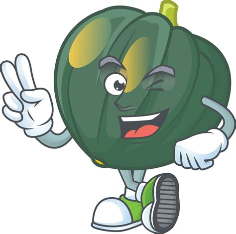 Acorn Squash Cartoon Character Style 19598897 Vector Art At Vecteezy