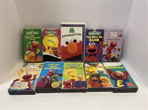 SESAME STREET VHS Lot Bundle Elmo Big Bird Alphabet Music Exercise Best Karaoke 21 97 PicClick UK