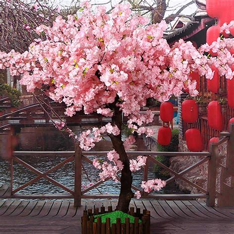 Artificial Cherry Blossom Trees Peach Pink Fake Sakurasimulation