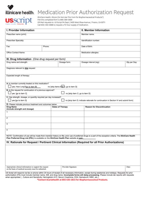 Top 5 Us Script Prior Authorization Form Templates Free To Download In