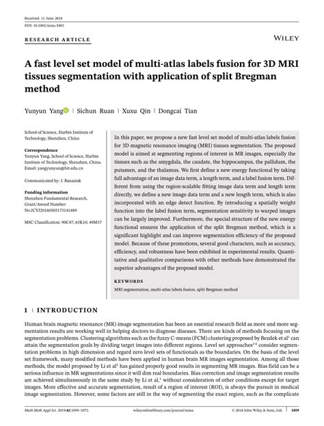 A Fast Level Set Model Of Multi‐atlas Labels Fusion For 3d Mri Tissues Segmentation With