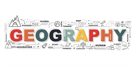 Word Geography Banner Premium Vector