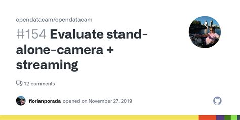 Evaluate Stand Alone Camera Streaming · Issue 154 · Opendatacam