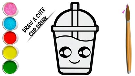 How Cute Cup Drink Drawing L How To Draw Cup For Step By Step