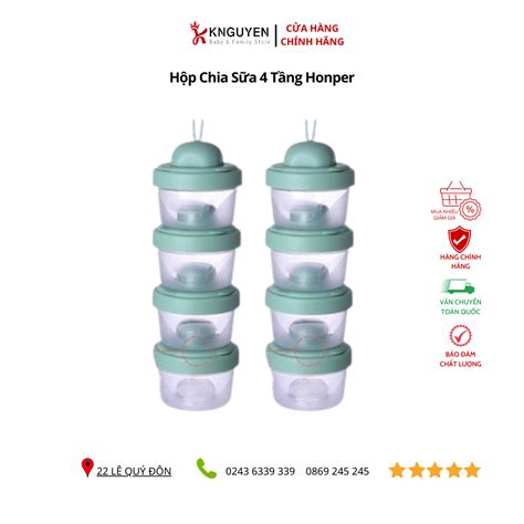 Hộp Chia Sữa 4 Tầng Honper Knguyenstore