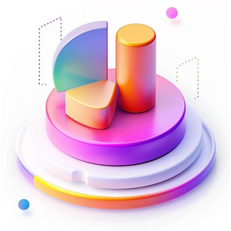 A Colorful Stack Of Circles With The Word Graph On Top Of It Premium