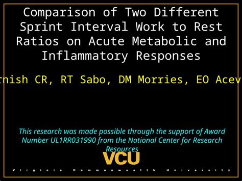 Ppt Comparison Of Two Different Sprint Interval Work To Rest Ratios