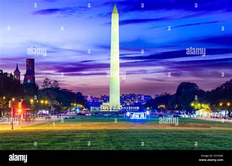 Washington Dc United States Brilliant Sunset Skyline Washington